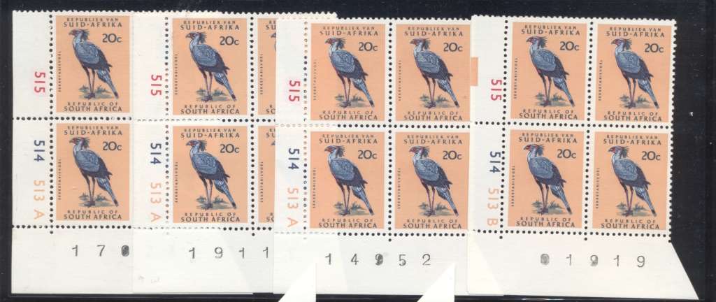 Republic of South Africa - RSA CC 335a 20c Blocks x 4 - Superb was sold ...