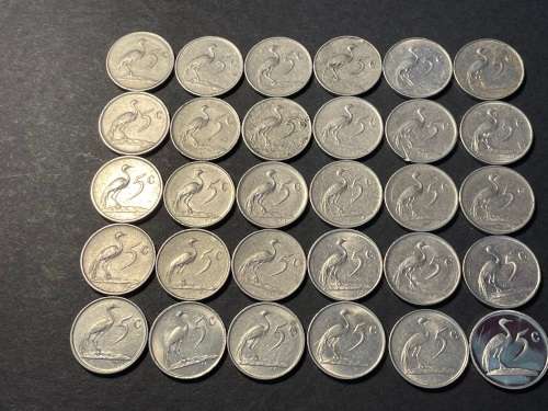 Five Cent - Complete set of RSA nickel 5 cent from 1965 to 1989 ...
