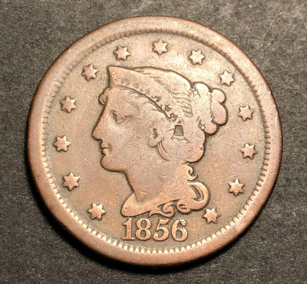 The Americas - SCARCE 1856 USA Large 1 cent coin - Higher Catalogue ...
