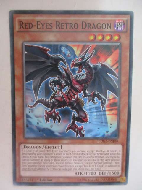 Trading Cards - YU-GI-OH TRADING CARD - RED-EYES RETRO DRAGON was ...