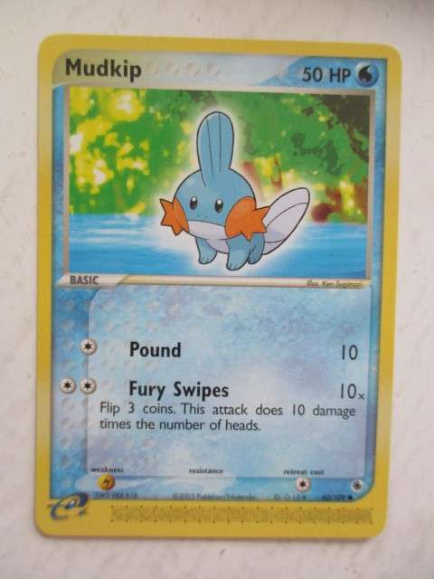 Trading Cards - POKEMON TRADING CARD - 2003 - MUDKIP - CARD IN MINT ...