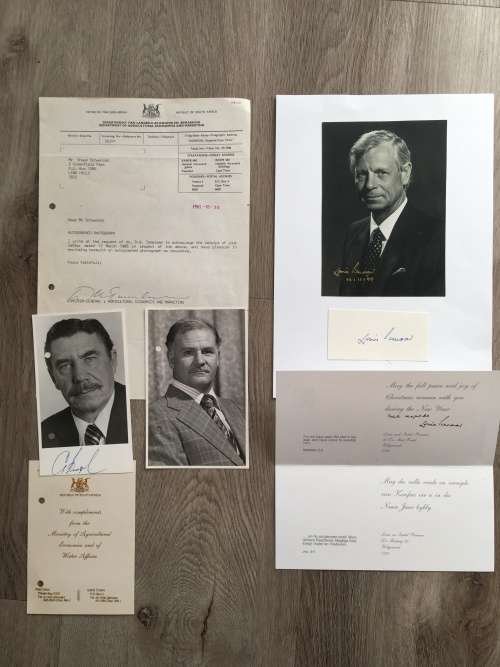 Other Africana - VINTAGE AUTOGRAPH LOUIS PIENAAR LAST ADMINISTRATOR OF ...