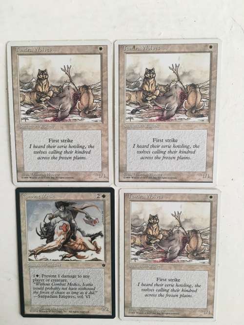 Trading Cards - MAGIC THE GATHERING - TUNDRA WOLVES 3 CARDS AND ANOTHER ...