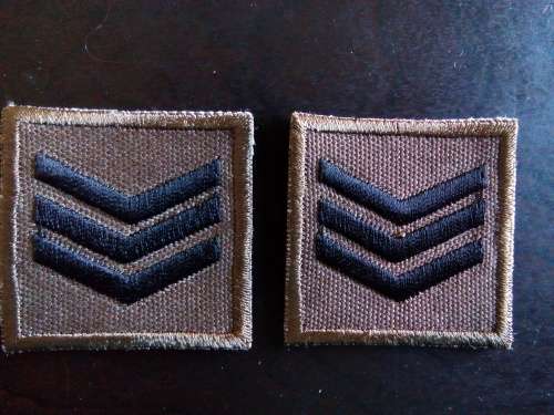South African Army - SADF / SANDF SGT. RANK PAIR (COLLAR) was sold for ...