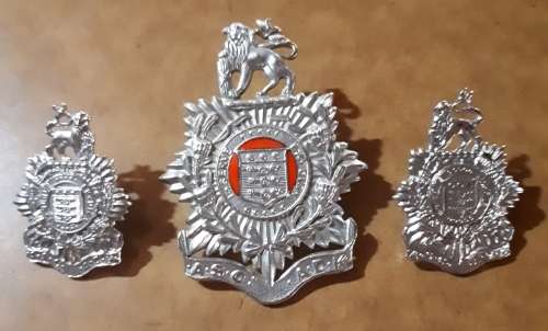 South African Army - SADF -- ASC / ADK CAP AND COLLAR BADGES SET - PINS ...