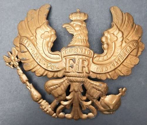 Other Badges & Insignia - ** WW1 1915 Ersatz Gilded Prussian Infantry Officer`s Pickelhaube ...