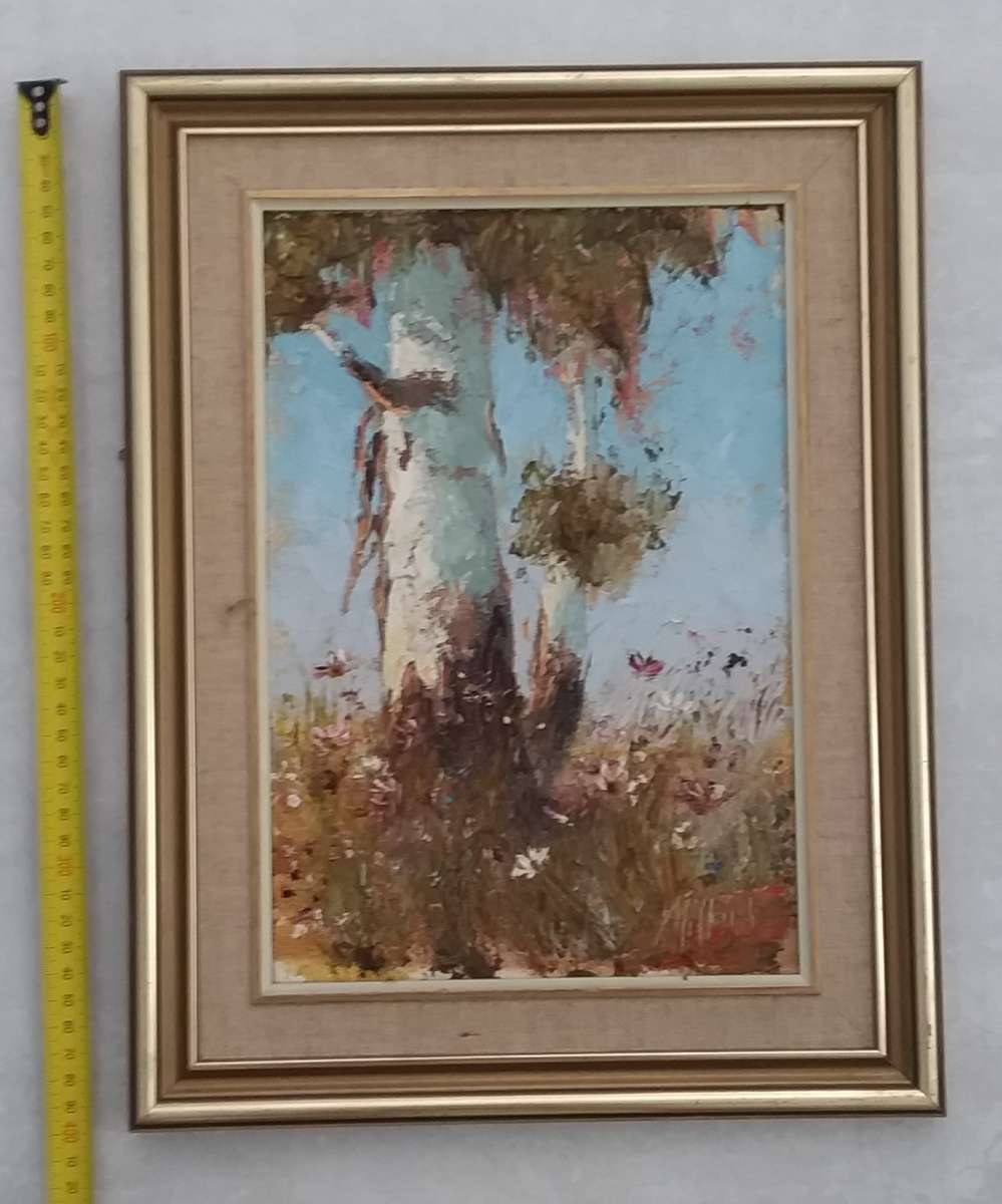 Paintings - Oil Painting of a Bluegum tree by renowned South African ...