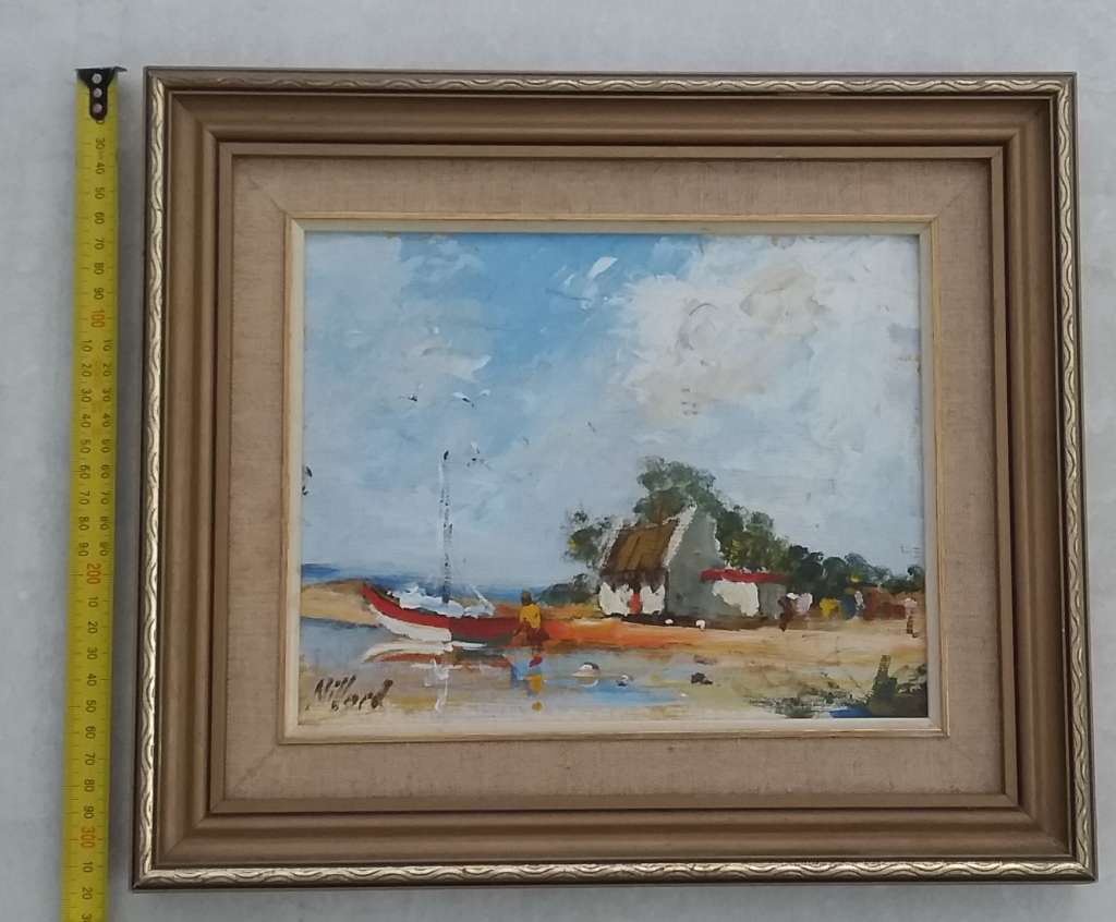 Paintings - Beautiful seaside oil painting by renowned impressionistic ...