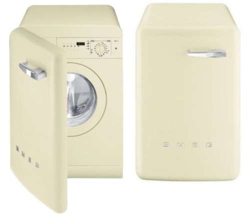 Washing Machines & Dryers - Stunning SMEG Retro Washing Machine (Cream ...