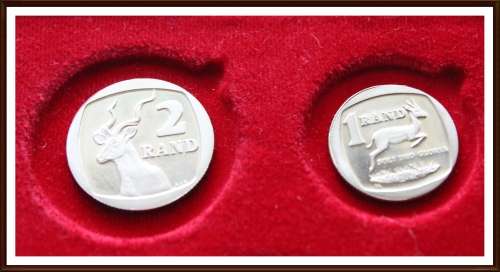 Proof Sets - 1991 SA. Set the Two Proof Coins R1, R2, Excellent Coins ...