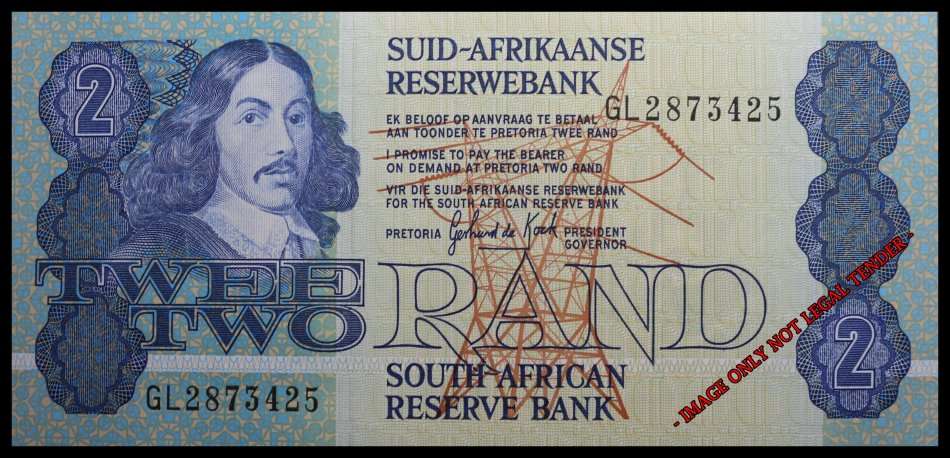GPC de Kock - South African Bank Note : TWEE RAND - TWO RAND : GPC de ...
