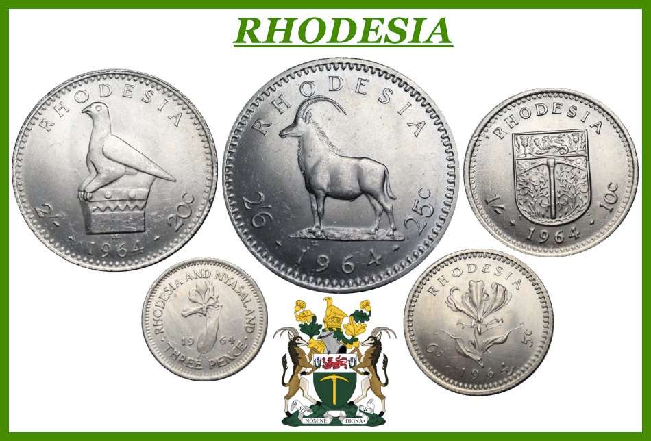 Africa - 1964: RHODESIA : Excellent Coin Set of Uncirculated Coins in ...