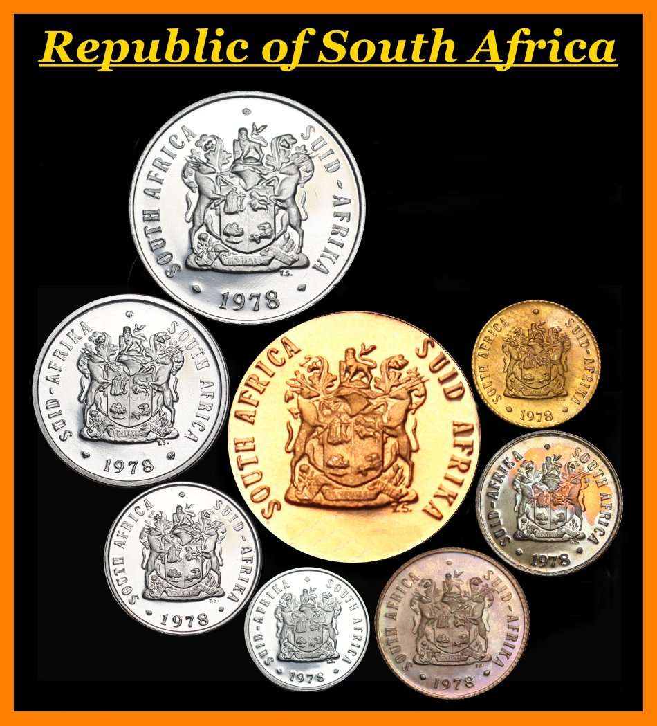 Proof Sets - 1978: Rep. of South Africa : Coin Set : of Proof Coins of ...