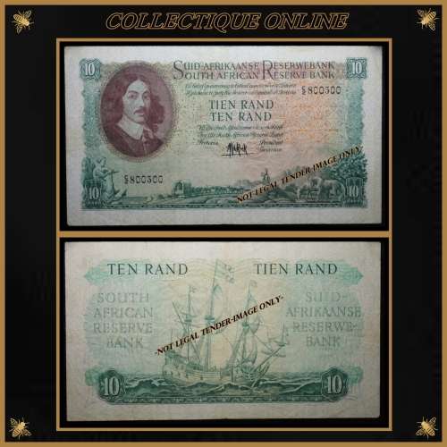 MH de Kock - 1961 S.A. Bank Note : TIEN RAND/TEN RAND : MH de Kock ...