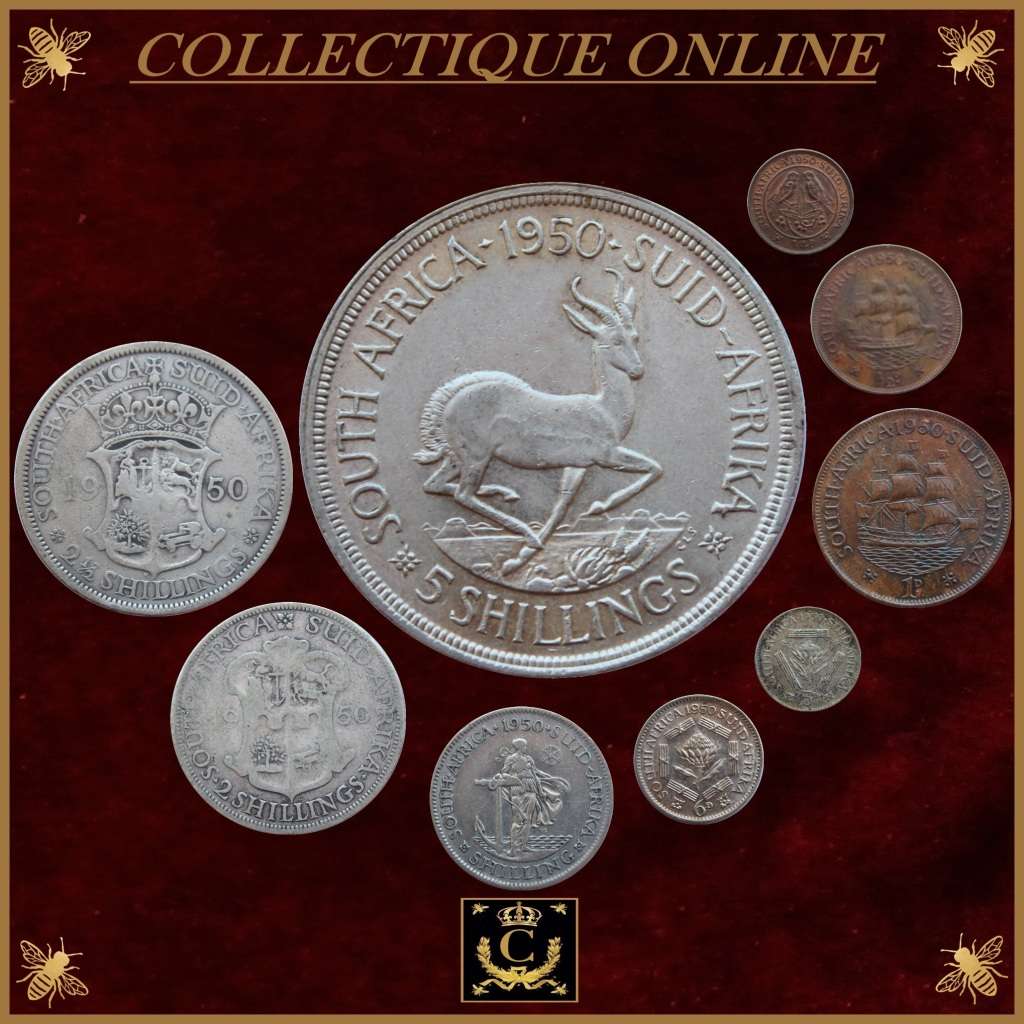 Collections & Lots - 1950 : UNION of S. A. : FULL SET : ALL COINS IN ...