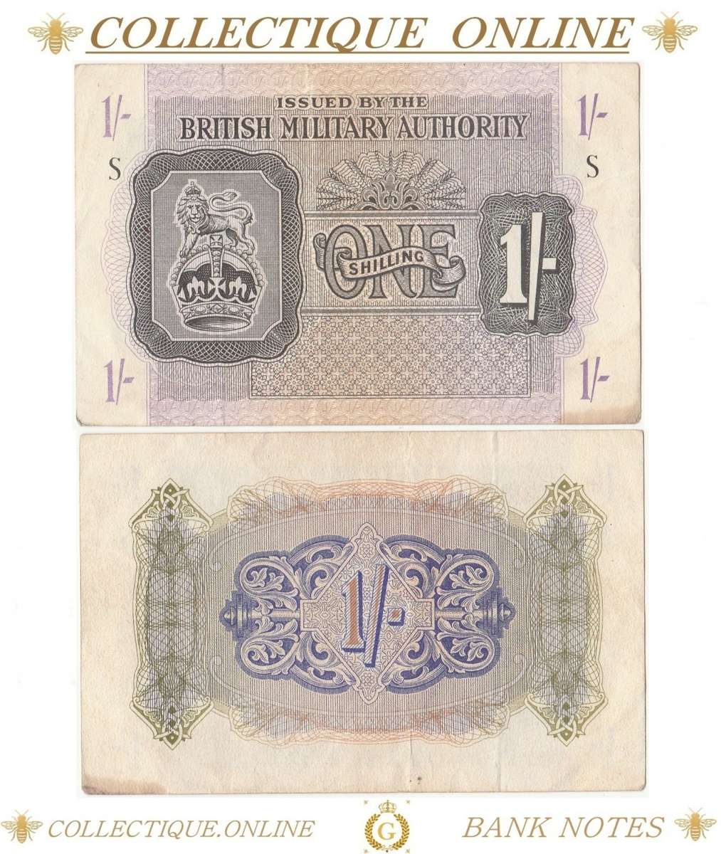 Europe & Great Britain - British Military Authority : 1 Shilling ...