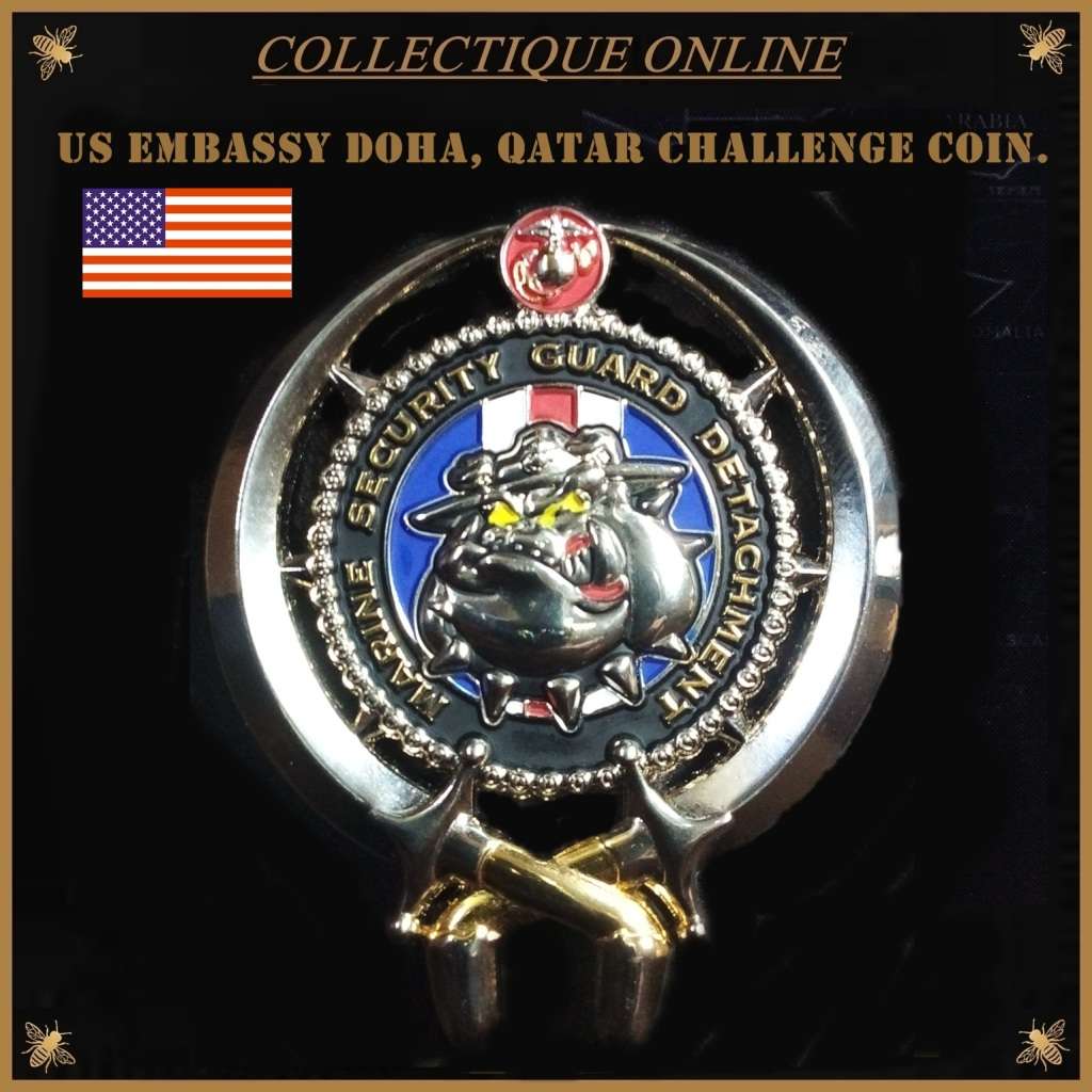 The Americas - USA : RARE HIGH VALUE : EMBASSY COIN : Marine Security ...