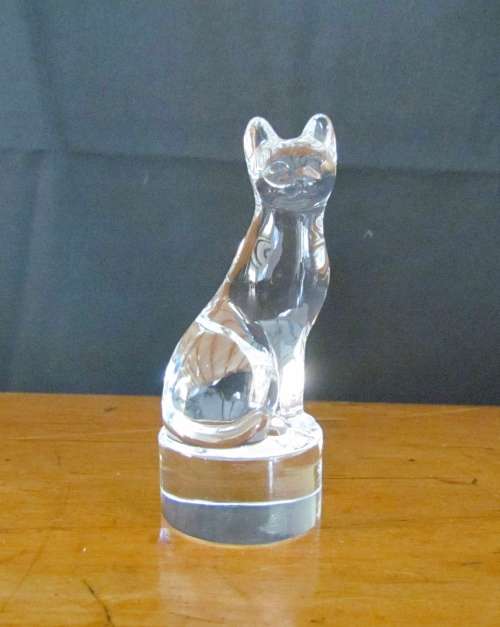 Paperweights & Dumps - CAT FIGURINE HOYA CRYSTAL TOKYO JAPAN Boxed ...