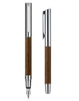 Stationery - SENATOR TIZIO. Fountain pen. Walnut barrel. Chrome. was ...