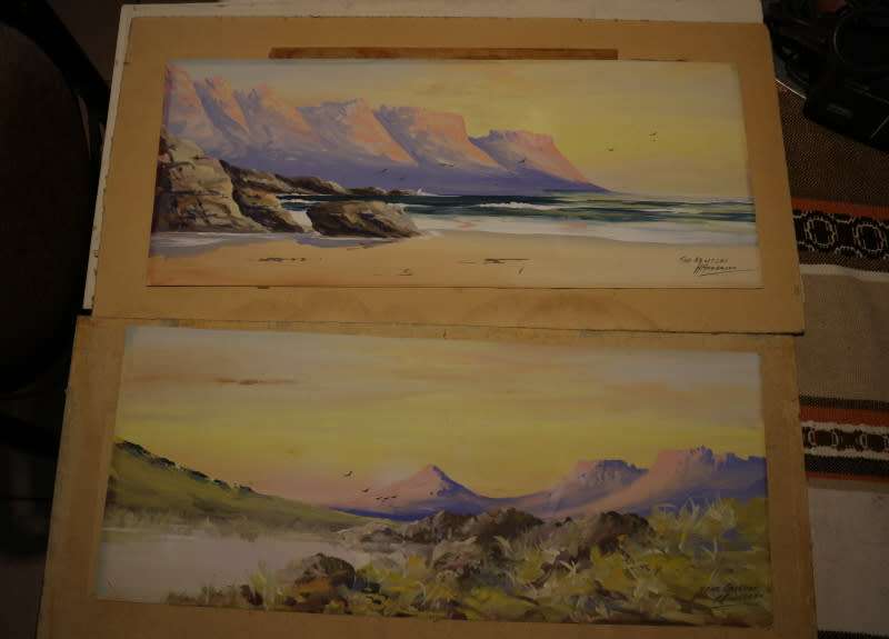 Paintings - 2 original paintings by H Anderson, photos show exact items ...