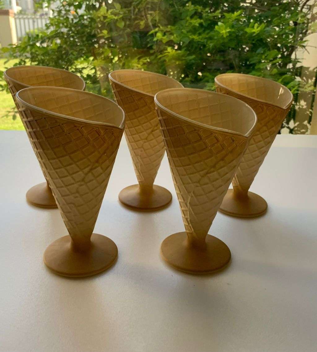 Drinking Glasses & Stemware - Italian Waffle Cone Ice Cream Dessert ...