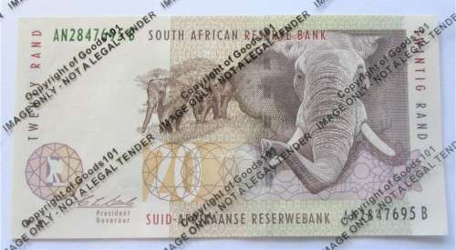 CL Stals - TWENTY RAND REPUBLIC OF SOUTH AFRICA BANKNOTE SERIAL Nr ...
