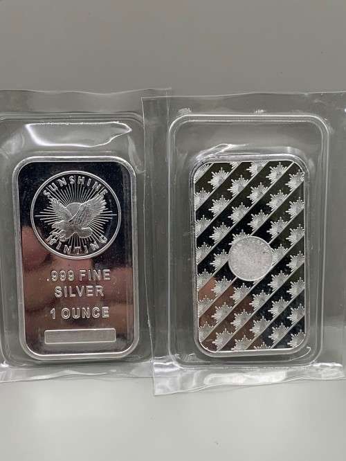 Bullion Bars - ( LOW START ) 1oz SUNSHINE MINTING RECTANGULAR PURE ...