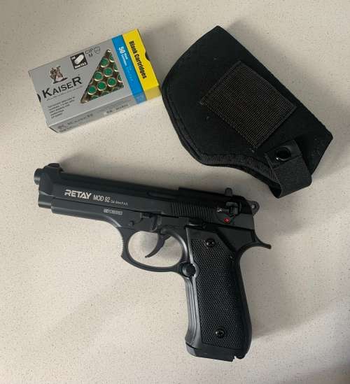 Unusual Items - Combo Retay Mod 92 9mm blank gun ( include 10 blank ...