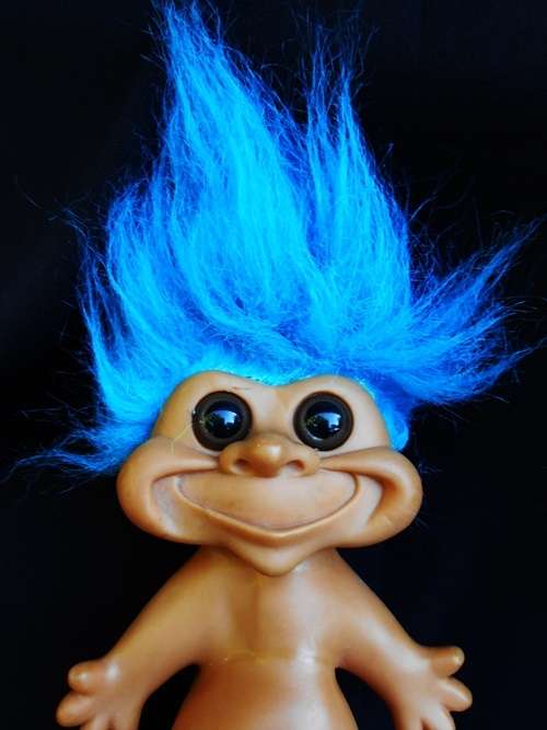 Other Collectable Toys - Troll doll Vintage big with blue hair Prima ...
