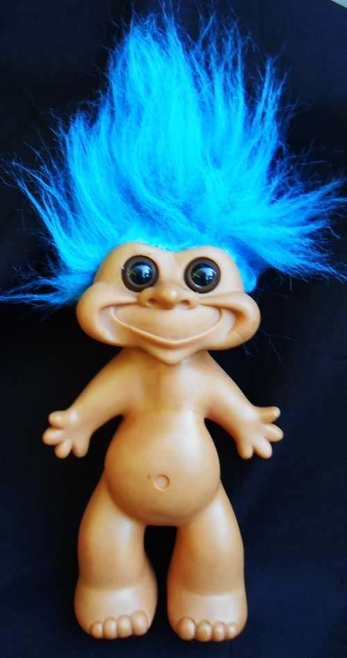 Other Collectable Toys - Troll doll Vintage big with blue hair Prima ...