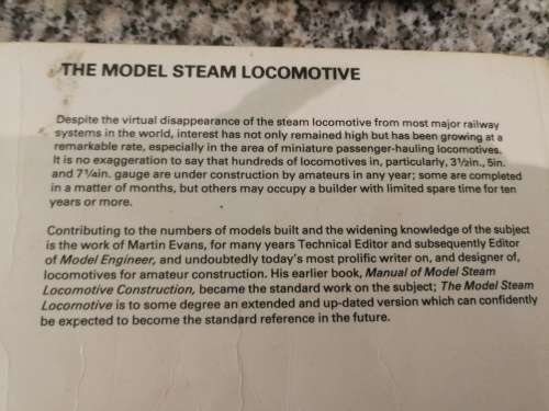Engineering - THE MODEL STEAM LOCOMOTIVE MARTIN EVANS A complete ...