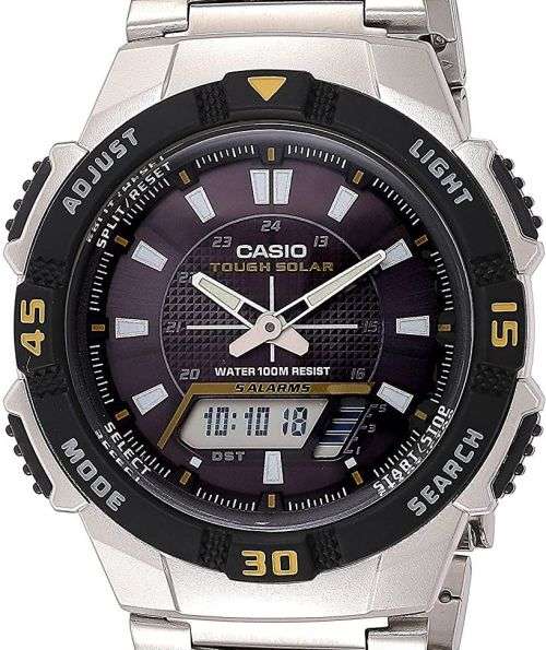 Men's Watches - Authentic CASIO Tough Solar World Time Stainless Steel ...