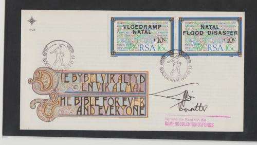 Republic of South Africa - RSA=NATAL FLOOD DISASTER STAMPS ON BIBLE ...