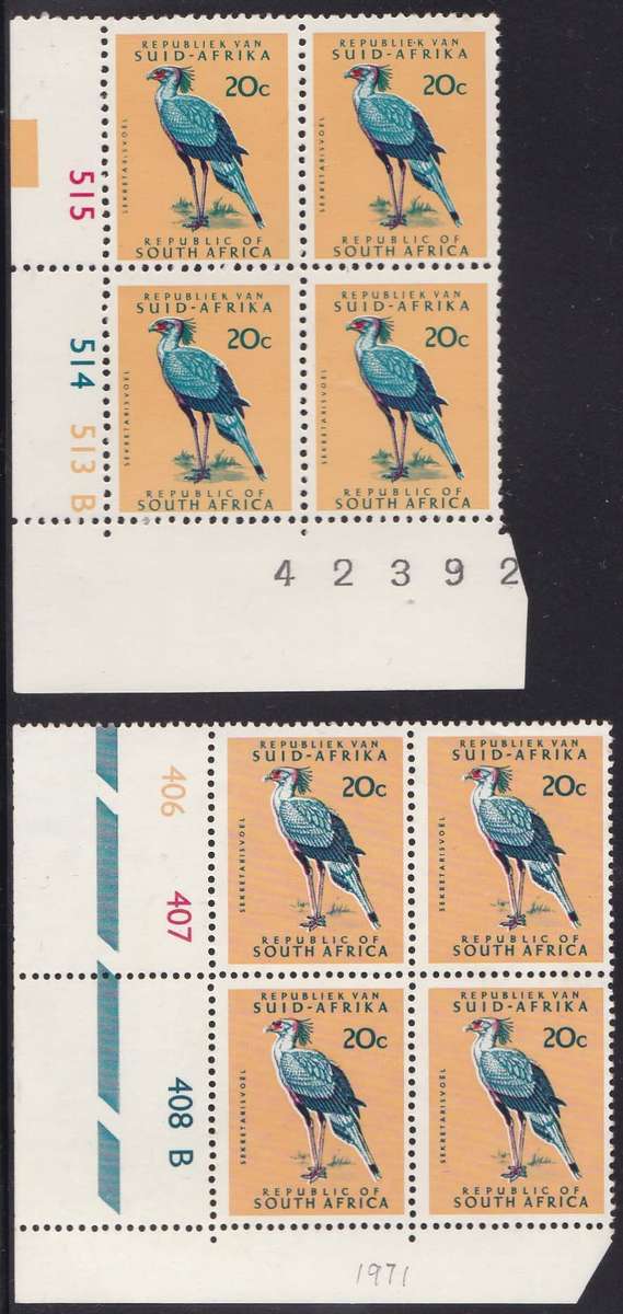 Republic of South Africa - RSA - 1ST DEF ISSUE, 20c CONTROL 515-514 ...