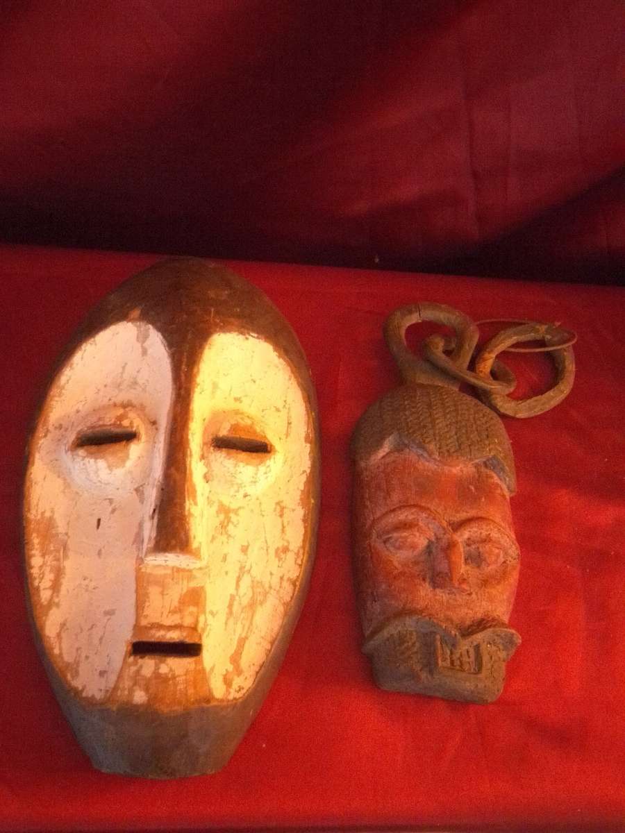 Masks & Wood Carvings - Pair Rare Early 1900's Baule Goli Cote d'Ivoire ...
