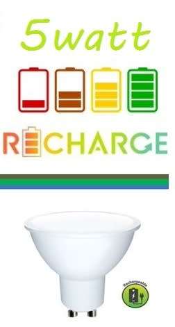 Down Lights - Rechargeable 5w GU10 LED Emergency load shedding ...