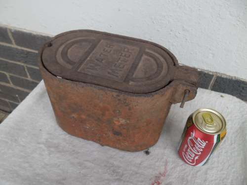 Other Antiques & Collectables - rare old cast iron Water Meter housing ...