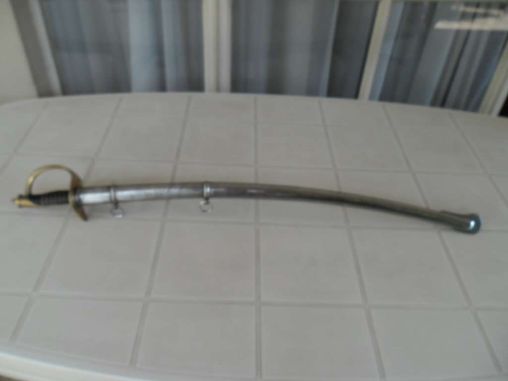 Swords - Rare Sword stamped India with brass hilt and metal scabbard ...