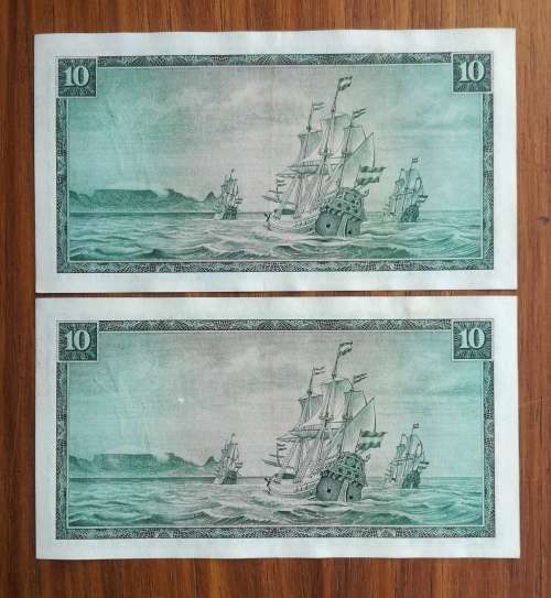 TW de Jongh - South Africa de Jongh 2 consecutive number Old R10 bank ...