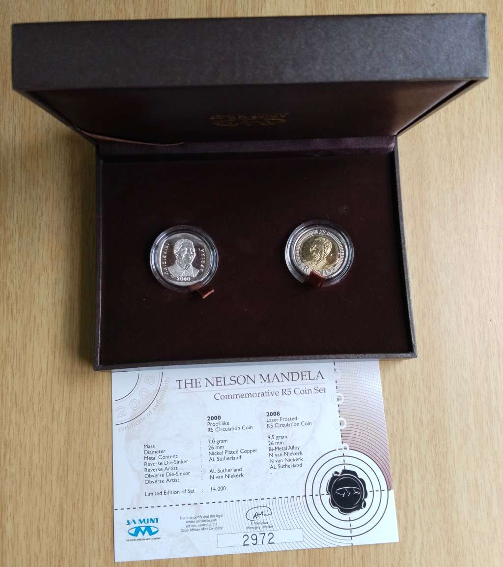Collections & Sets - Nelson Mandela Commemorative R5 Coin Set. for sale ...