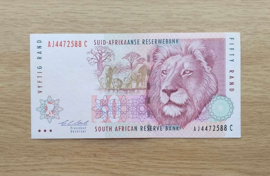 CL Stals - South Africa Stals AJ Red Water Variety R50 Bank note. 588 ...