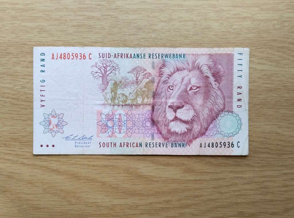 CL Stals - South Africa Red Water Variety Stalls R50 Bank Note. AJ (936 ...