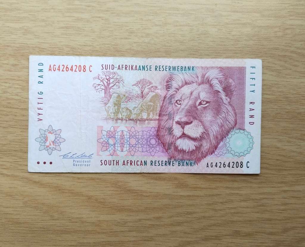 CL Stals - South Africa Red Water Variety Stalls R50 Bank Note. AG (208 ...