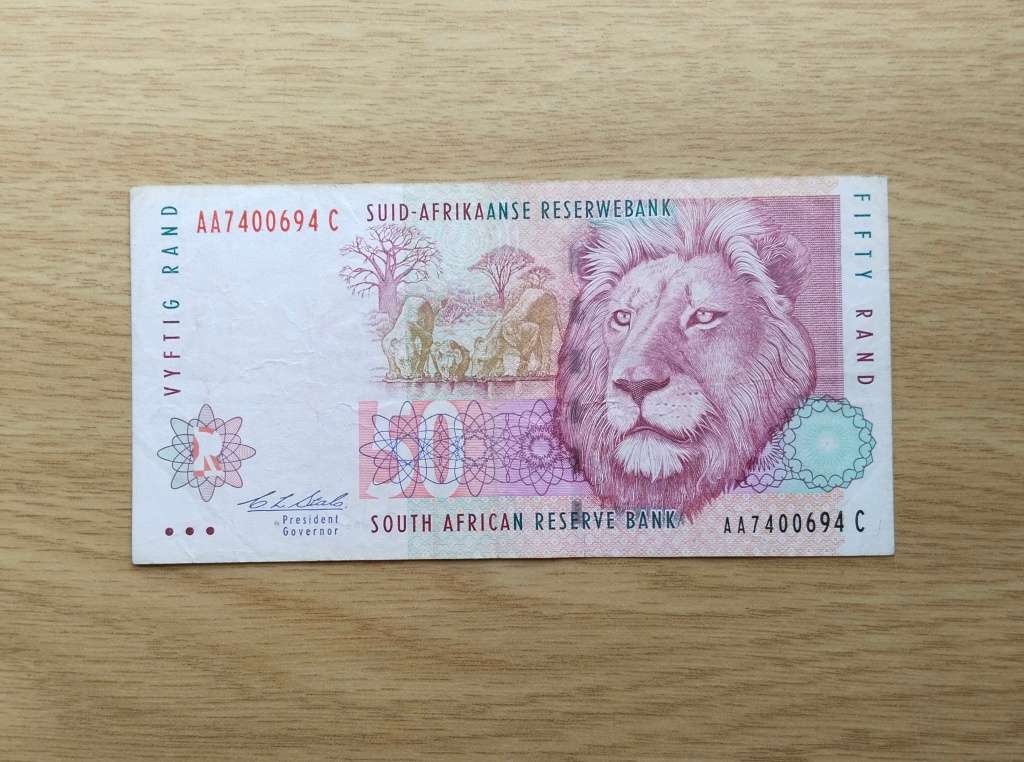 CL Stals - South Africa Red Water Variety Stalls R50 Bank Note. AA (694 ...