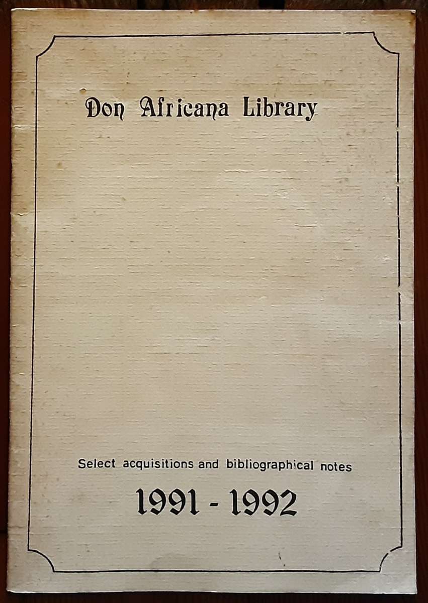 Africana - Don Africana Library Select Acquisitions & Bibliographical ...