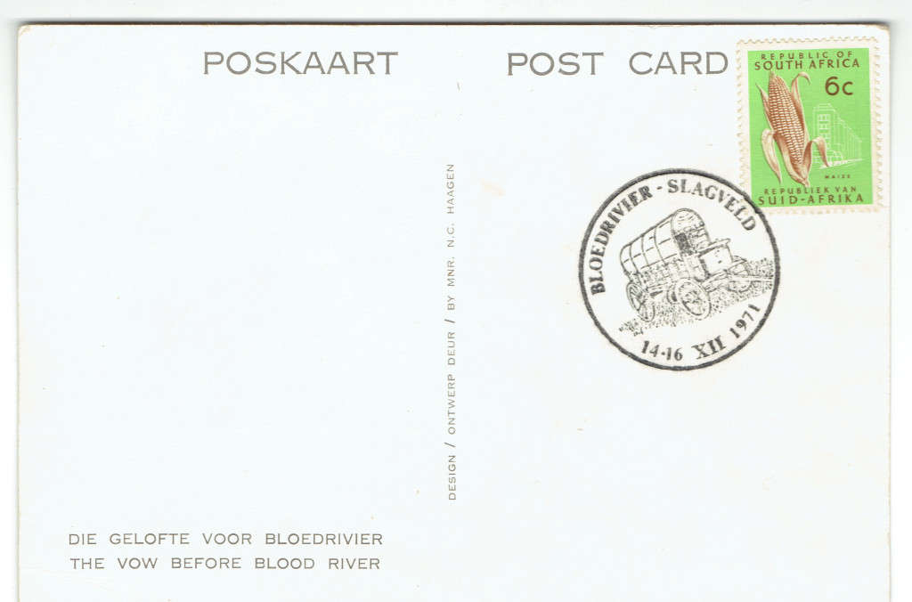 Republic of South Africa - 1970 Union of S A 6c on post card dated 14 ...