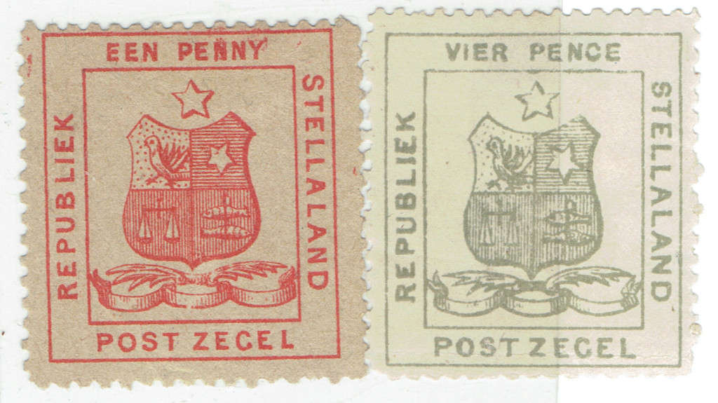 Stellaland - 1884 Stellaland 1d and 4d MLH singles CC 1 ,3 CV R6750 ...