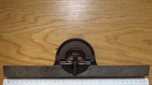 Tools - Vintage L.S. Starrett Co USA No.12 Protractor Head and Rule for ...