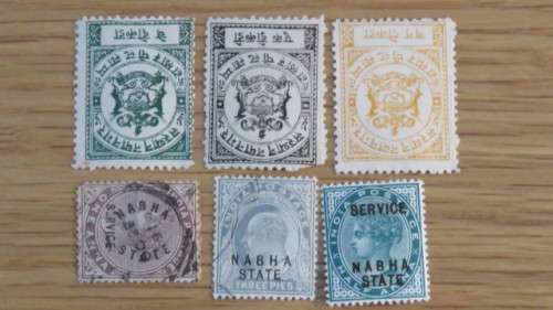 India - 3 Nawanagar (Bihar, India) Stamps/ 3 Nabha State (Punjab, India ...