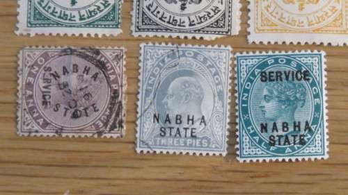 India - 3 Nawanagar (Bihar, India) Stamps/ 3 Nabha State (Punjab, India ...